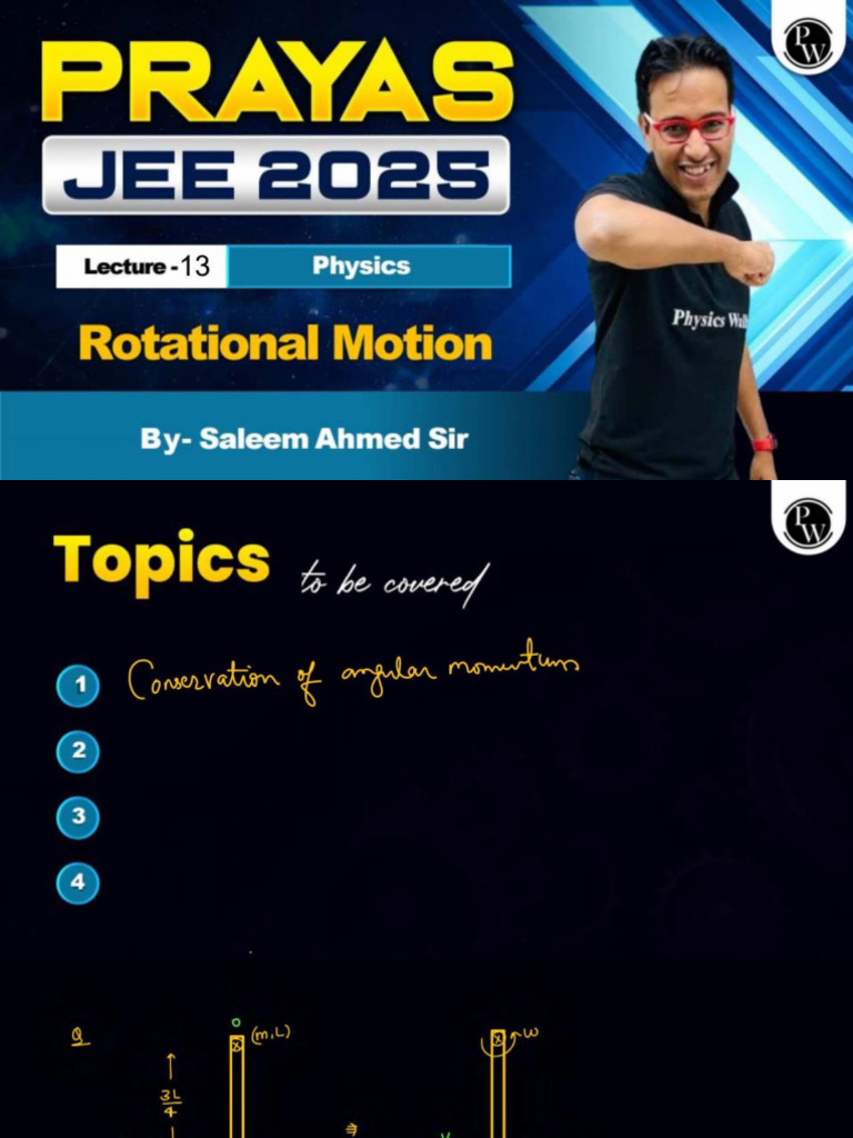 Rotational Lecture 13 | PDF