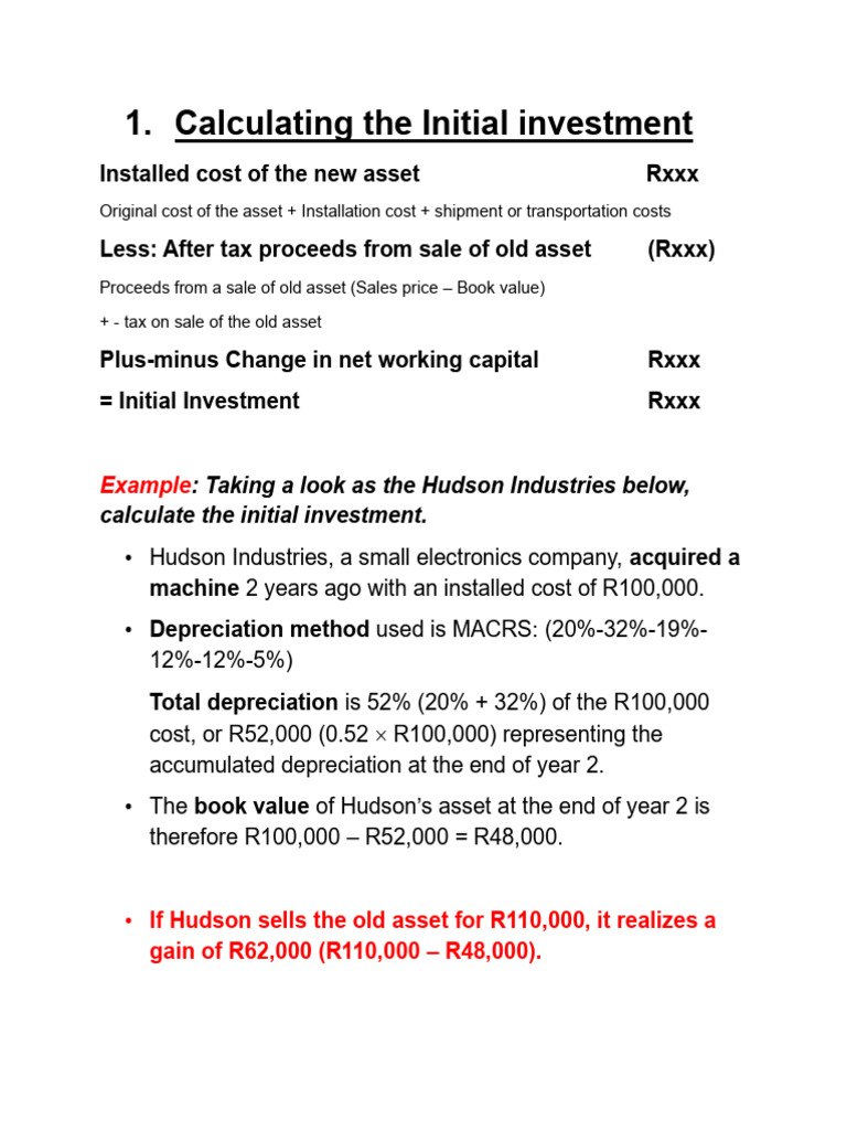 Initial Investment Calculation Guide | PDF