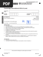Cambridge International AS & A Level: Mathematics 9709/52 | PDF ...