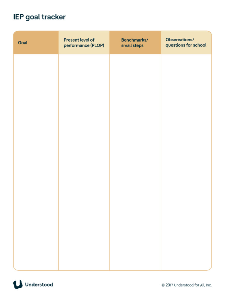 IEP Goal Tracker | PDF