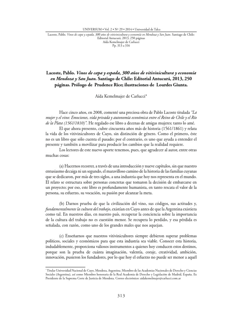 Lacoste Pablo Vinos de Capa y Espada 300 Anos de V | PDF | Vino