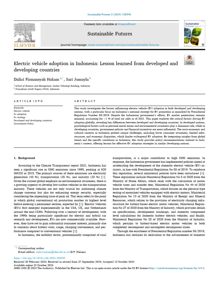 Indonesia's 2024 EV Adoption Strategy | PDF | Electrical Engineering ...