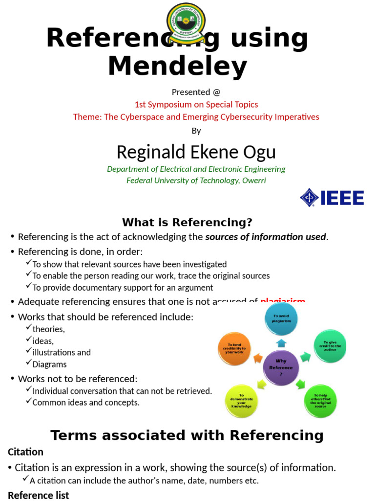 Referencing Using Mendeley by Reginald Ogu (FINAL) | PDF | Application Software | World Wide Web