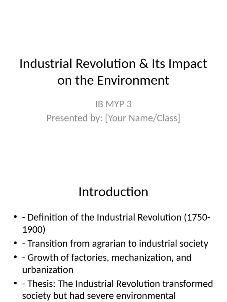 Industrial Revolution Impact | PDF | Pollution | Environmental Degradation