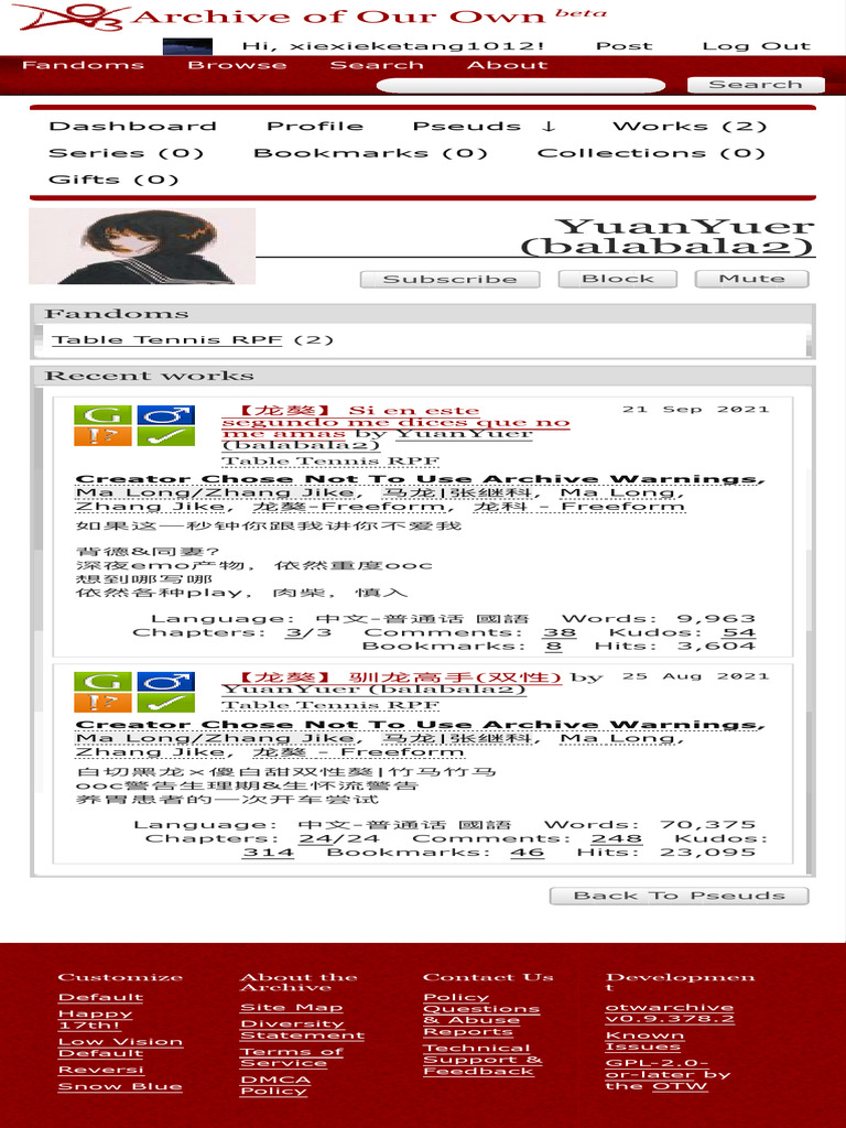 YuanYuer Archive of Our Own | PDF