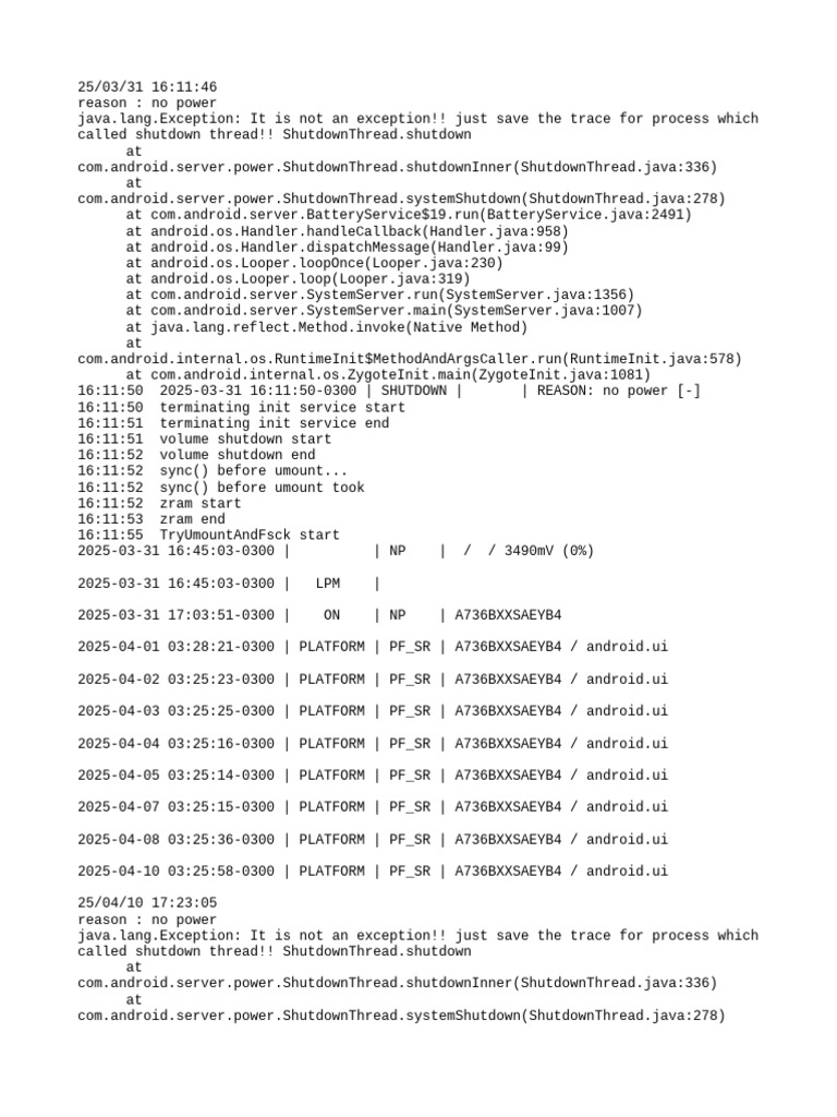Power Off Reset Reason Backup | PDF | Java (Programming Language) | Programming Paradigms