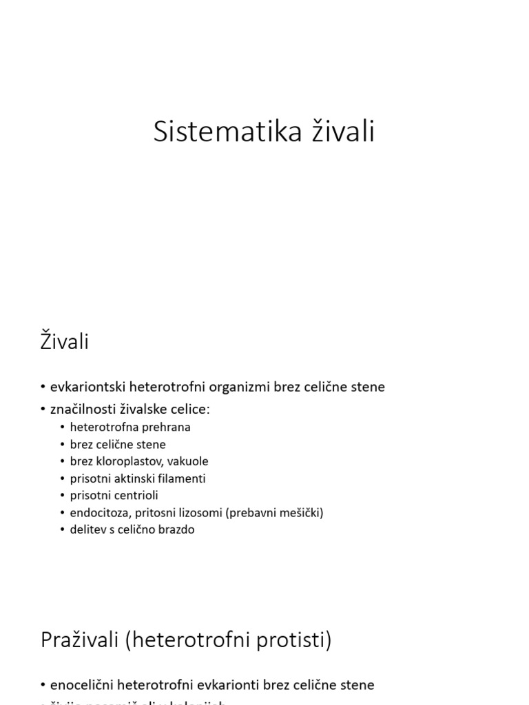 Sistem Zivali - S Slikami - 1 | PDF
