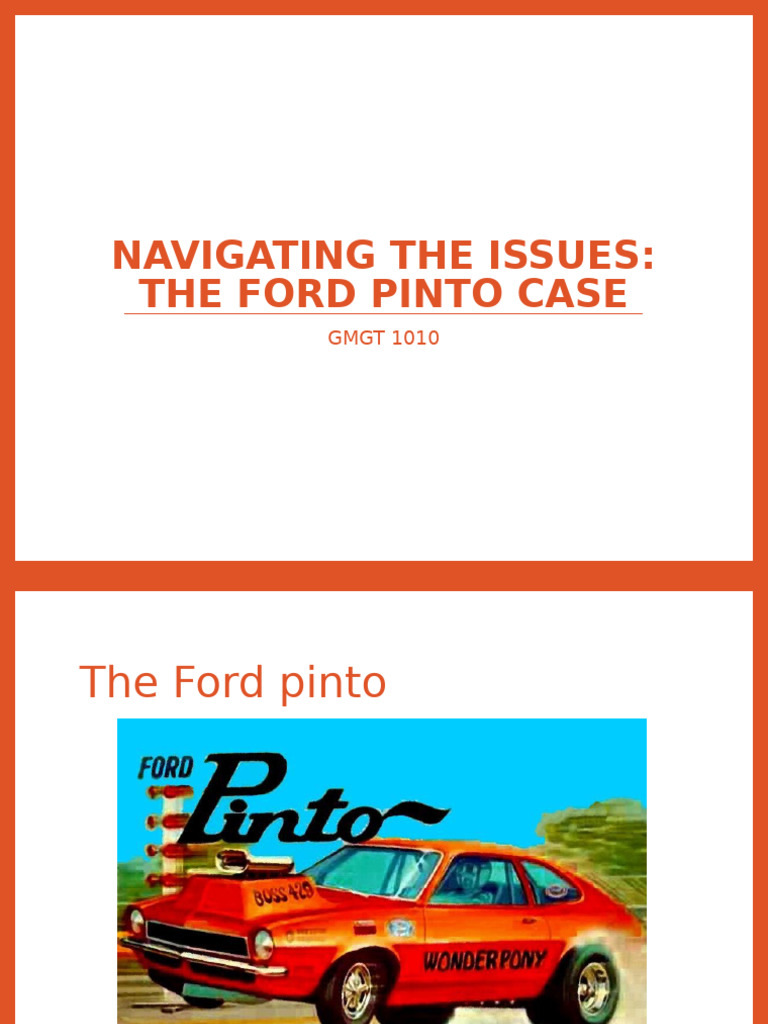 Class 24 - Ford Pinto Case - W25 | PDF