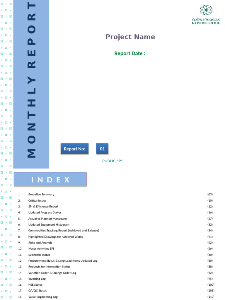Monthly Project Progress Report | PDF | Pipe (Fluid Conveyance) | Civil ...