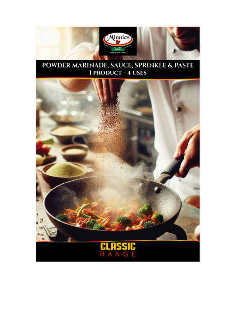 Minnies Powder Marinade Sauce Sprinkle and Paste | PDF