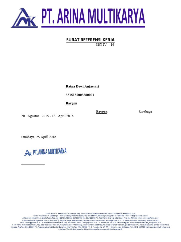 Arina Multi Karya Surabaya RATNA DEWI | PDF