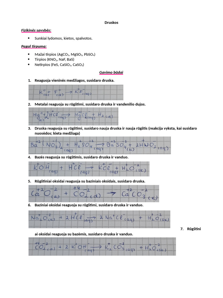Chemija (Druskos) | PDF