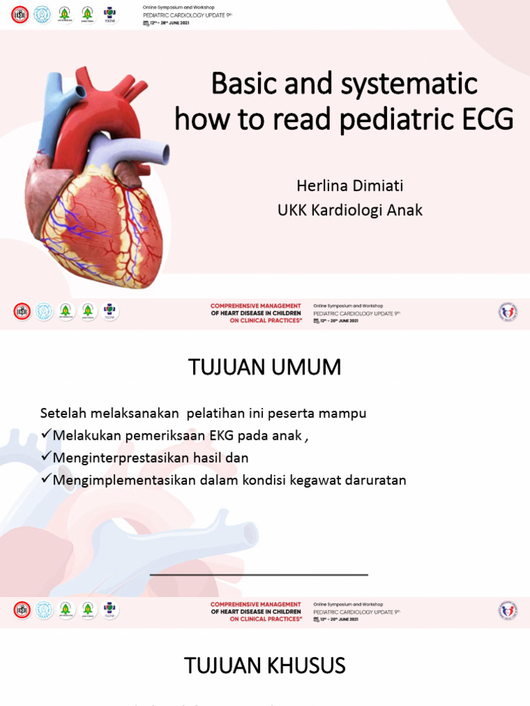 Basic & Systematic How To Read Paediatric ECG - Dr. Herlina D, Sp.a (K) | PDF