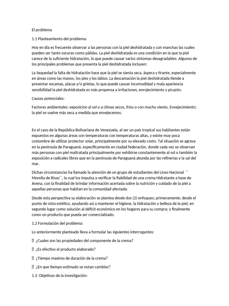 El Problema | PDF | Arroz | Piel