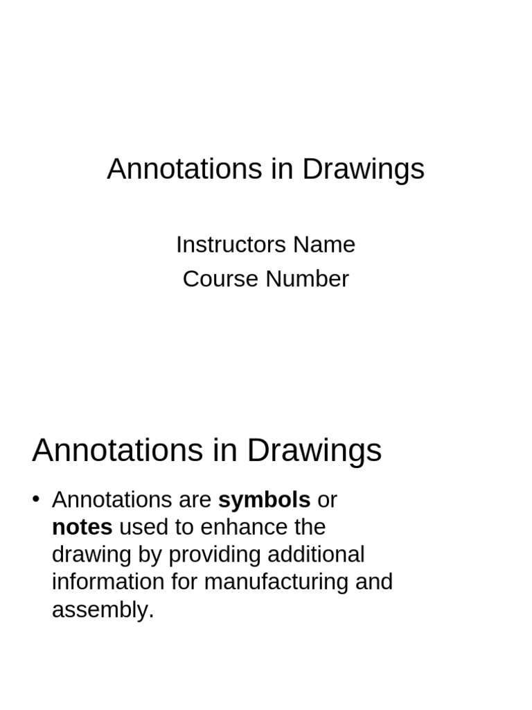 Engineering Drawing Annotations Guide | PDF