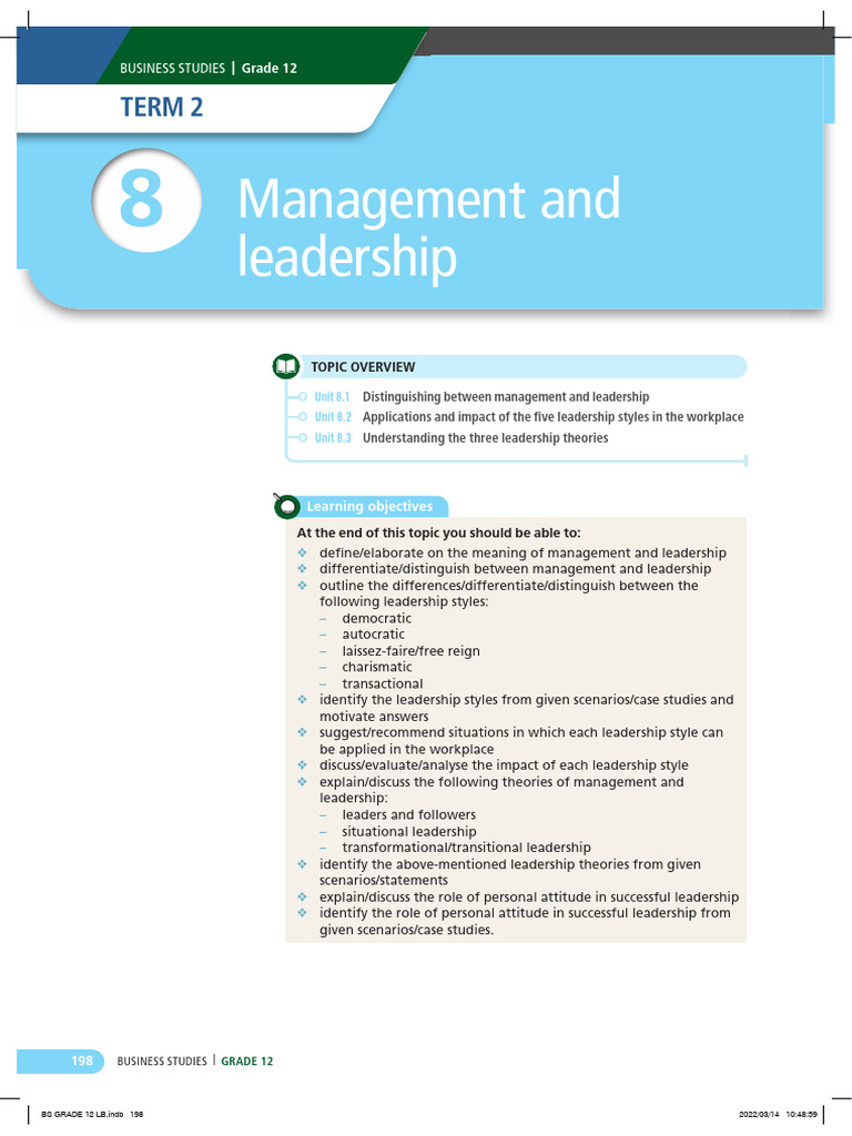 Leadership vs. Management in Business | PDF | Leadership | Incentive