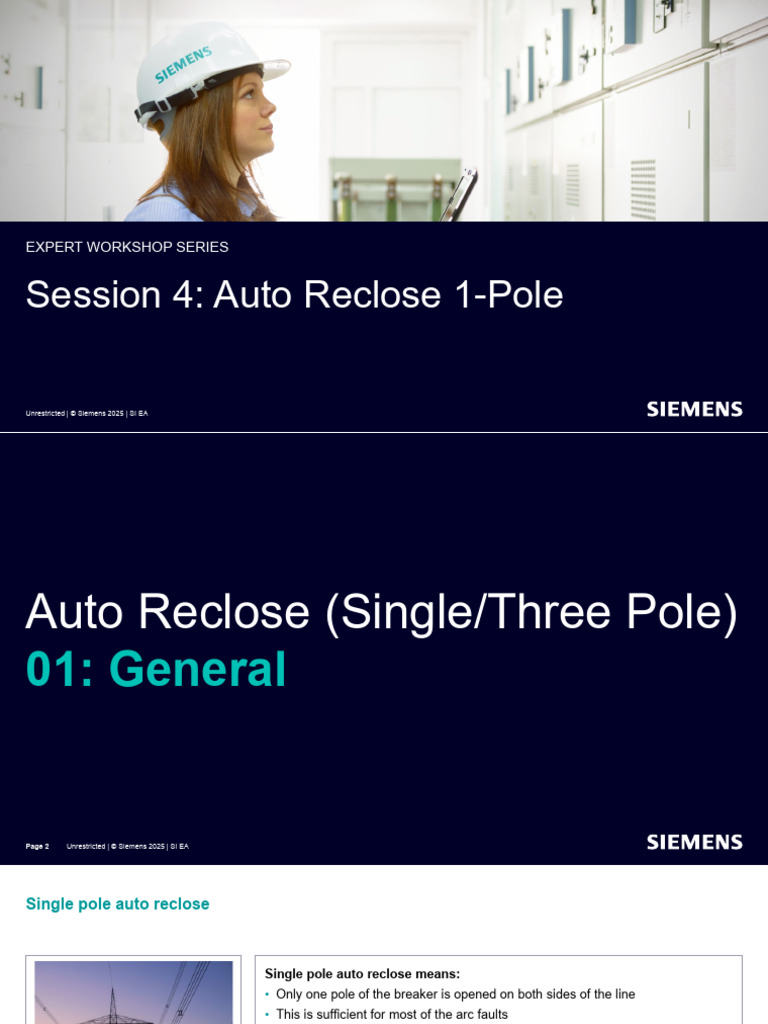 Session4 Autoreclose 1pol - PRNT | PDF | Electrical Engineering | Electricity