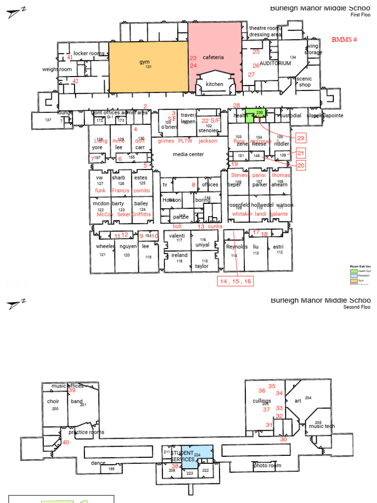 Burleigh Manor MS Map Fixture Locations | PDF
