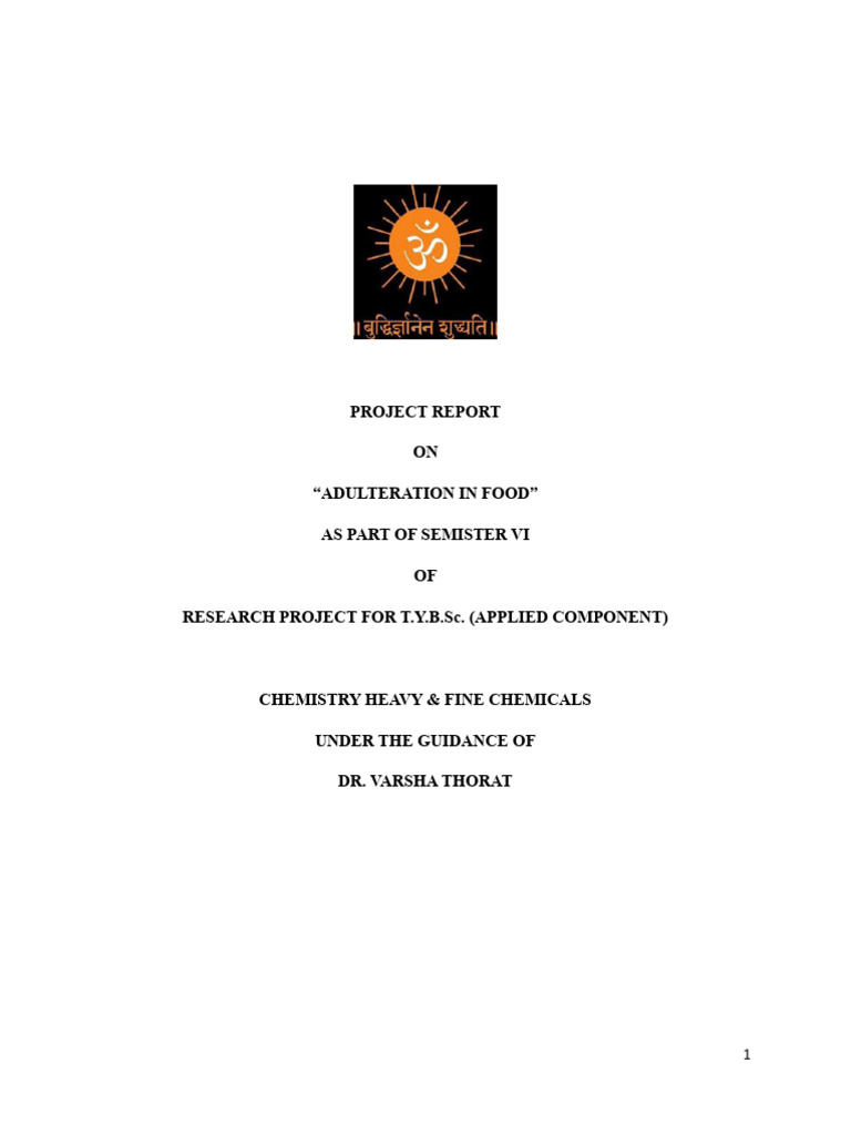 Shravan Food Adulteration | PDF | Food Processing