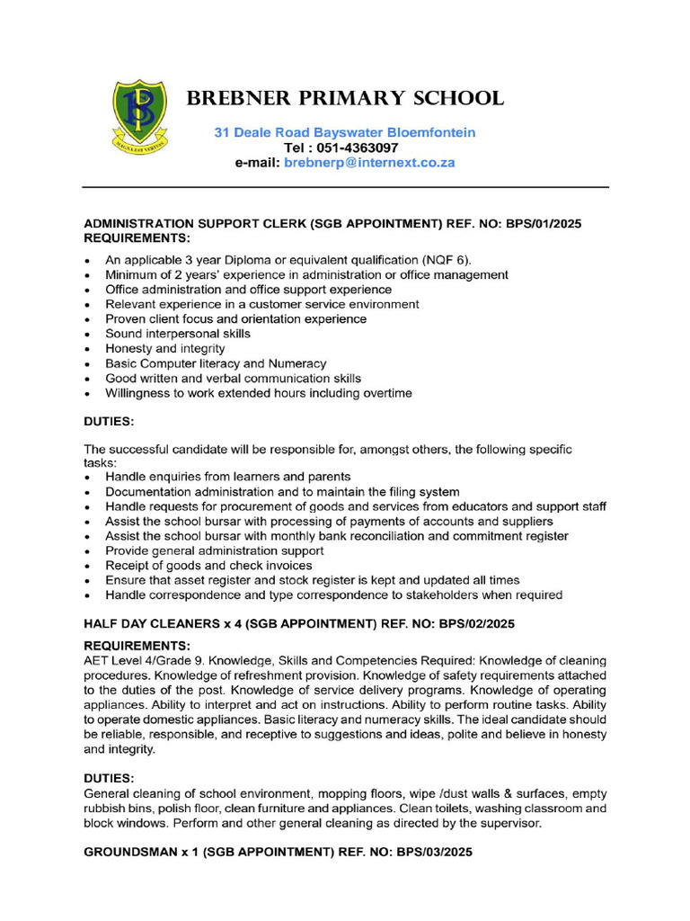 Job Application Form for Brebner Primary | PDF | Criminal Justice ...