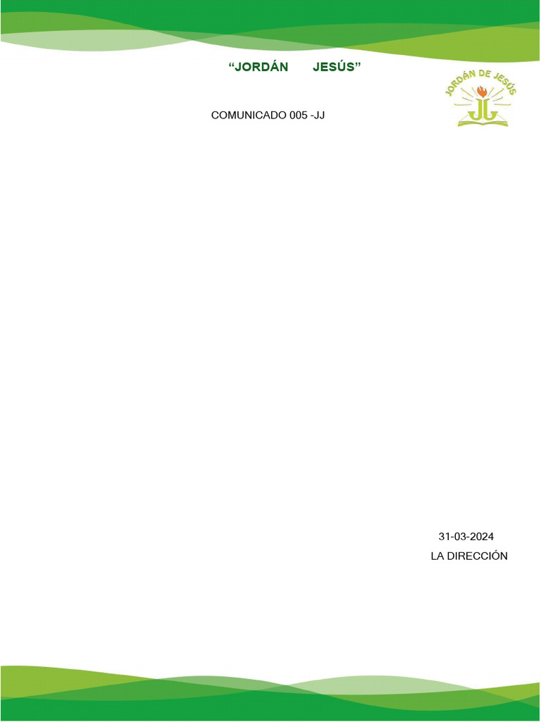 Comunicado 005-2024 - JJ | PDF