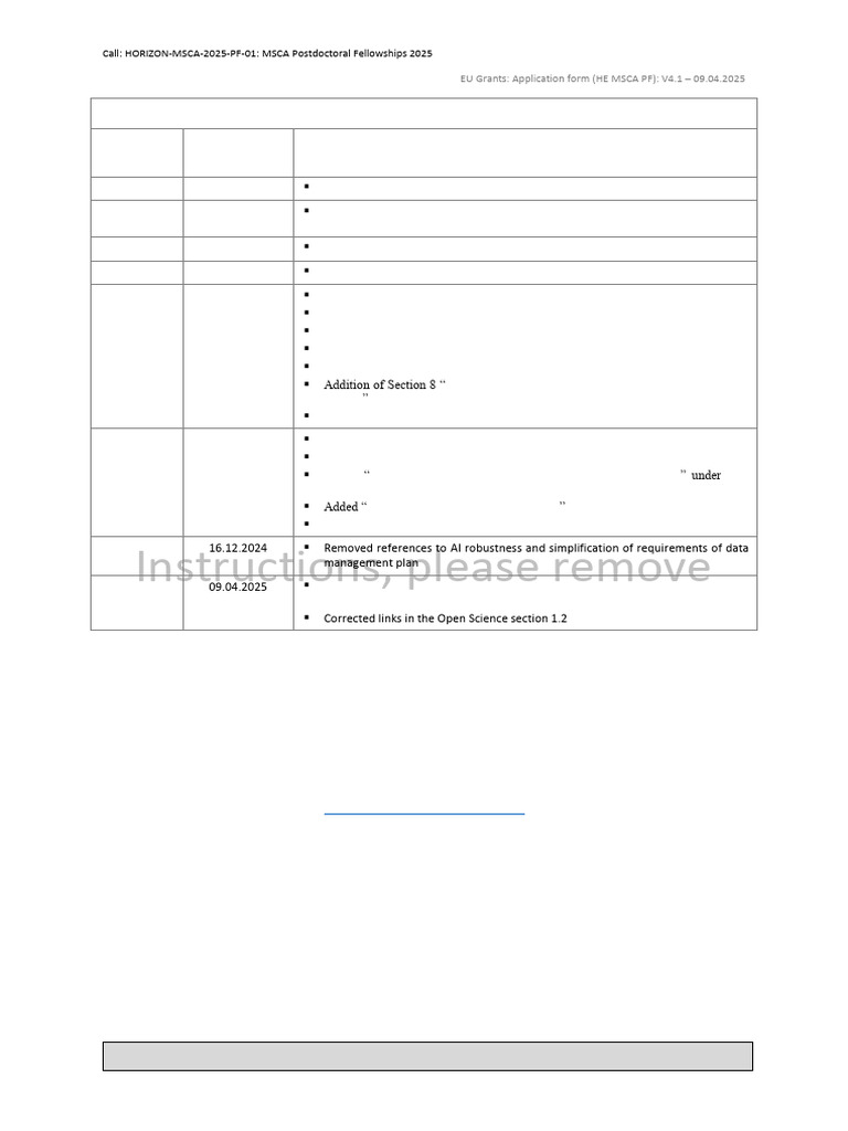 TPL - Application Form (Part B) (HE MSCA PF) - 2 | PDF