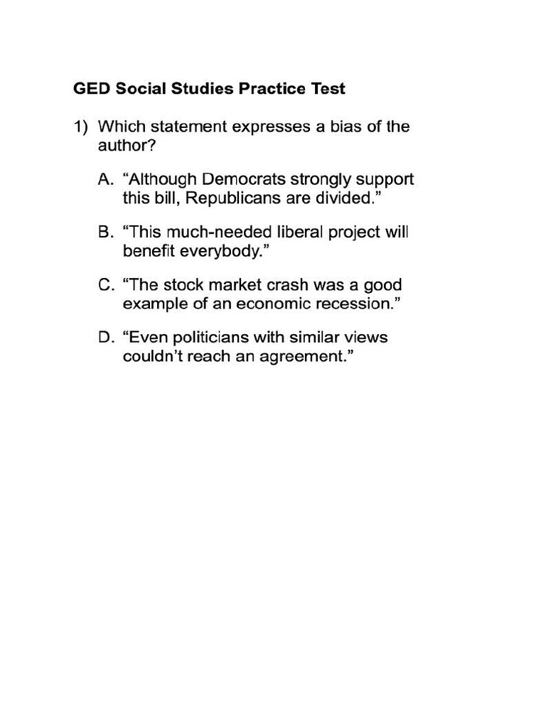 Social Studies Practice Tests | PDF