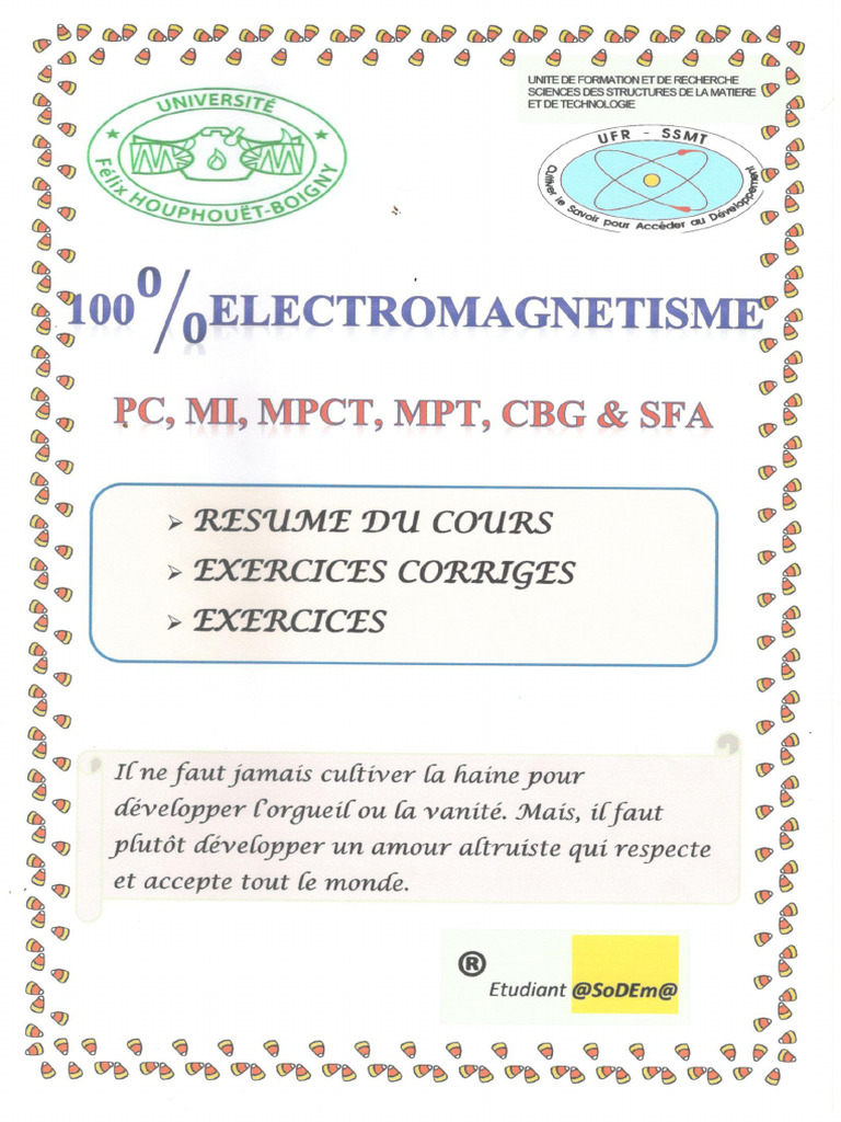 100% Electromagnetisme de L'etudiant Soro | PDF