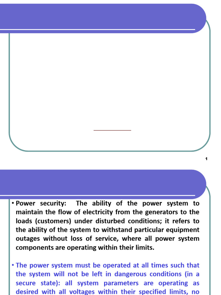 Power System Security | PDF | Telemetry | Electric Power Transmission