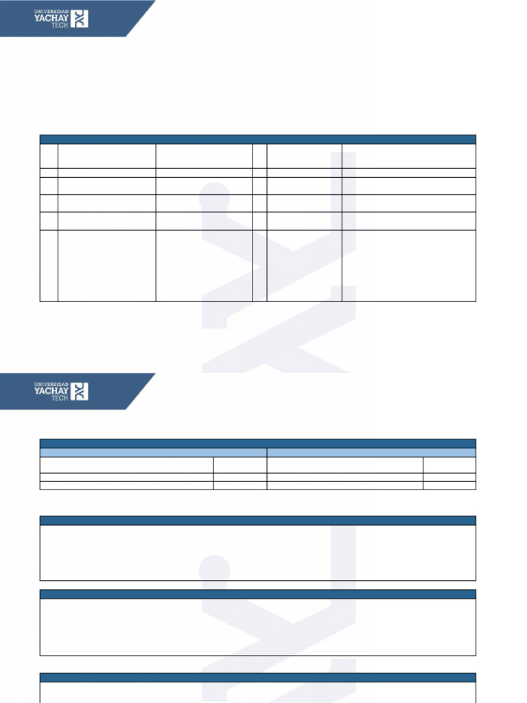 Sílabo E.D.O SemI - 2025 Yachay Tech - ESP | PDF | Ecuaciones | Ecuaciones diferenciales