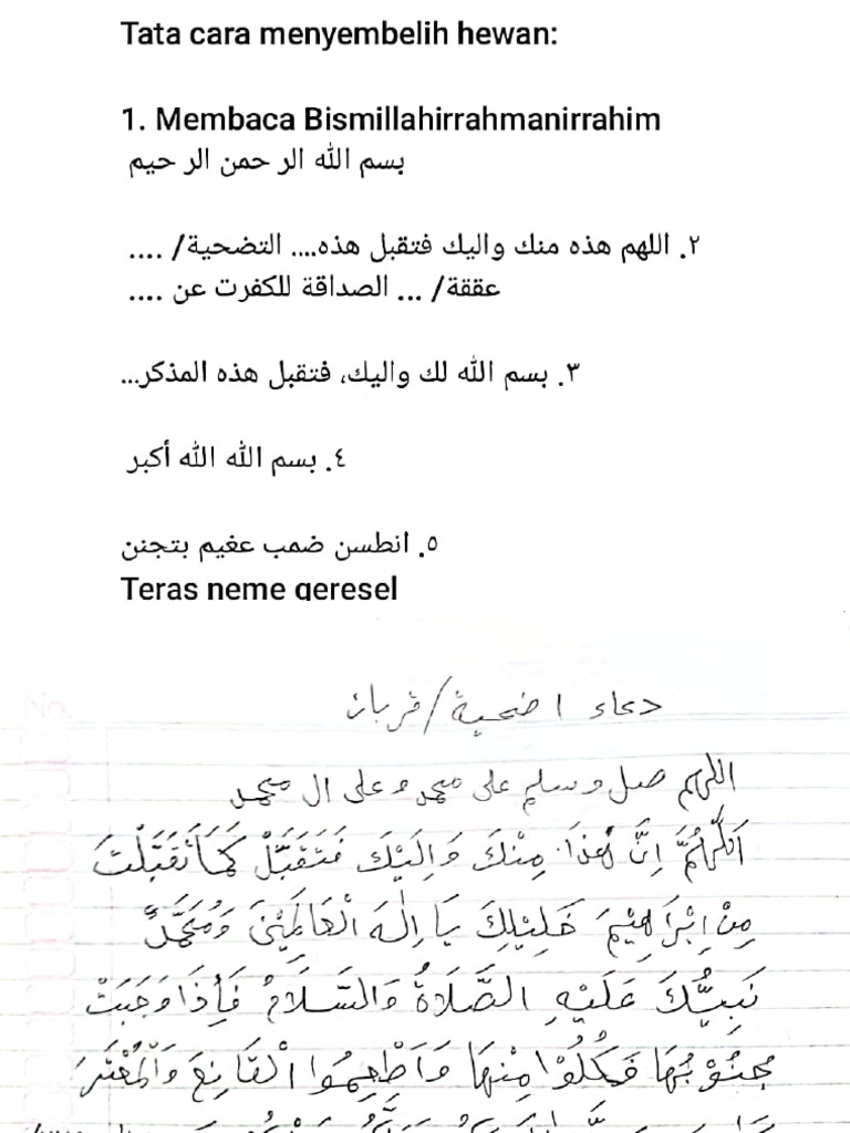 Doa2 Menyembelih - 1 | PDF