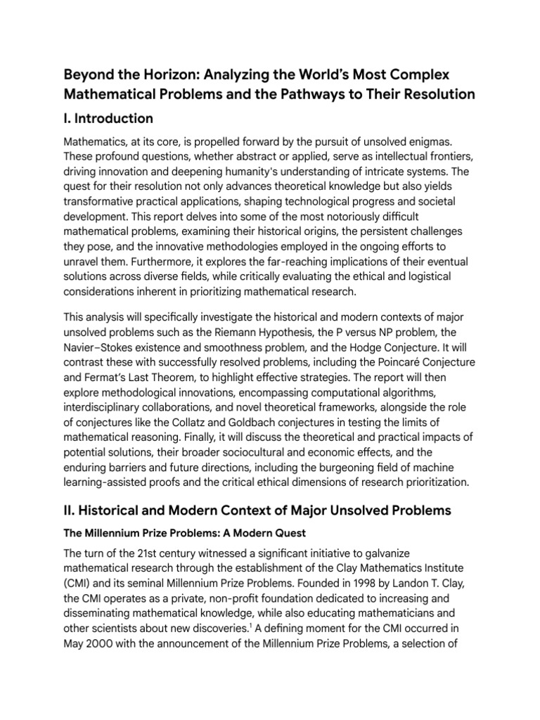 Beyond The Horizon Analyzing The World's Most Complex Mathematical ...