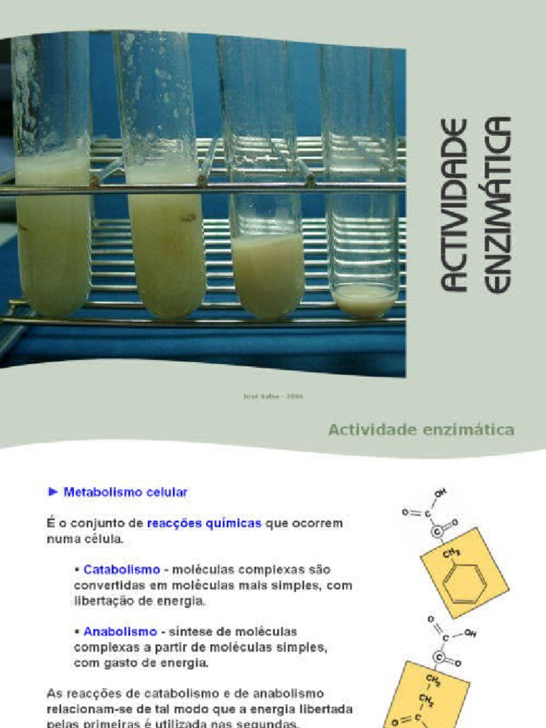 CITOLOGIA - Atividade enzimatica | PDF
