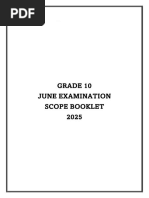 Gr8 Exam Booklet Scope MayJune 2025 | PDF