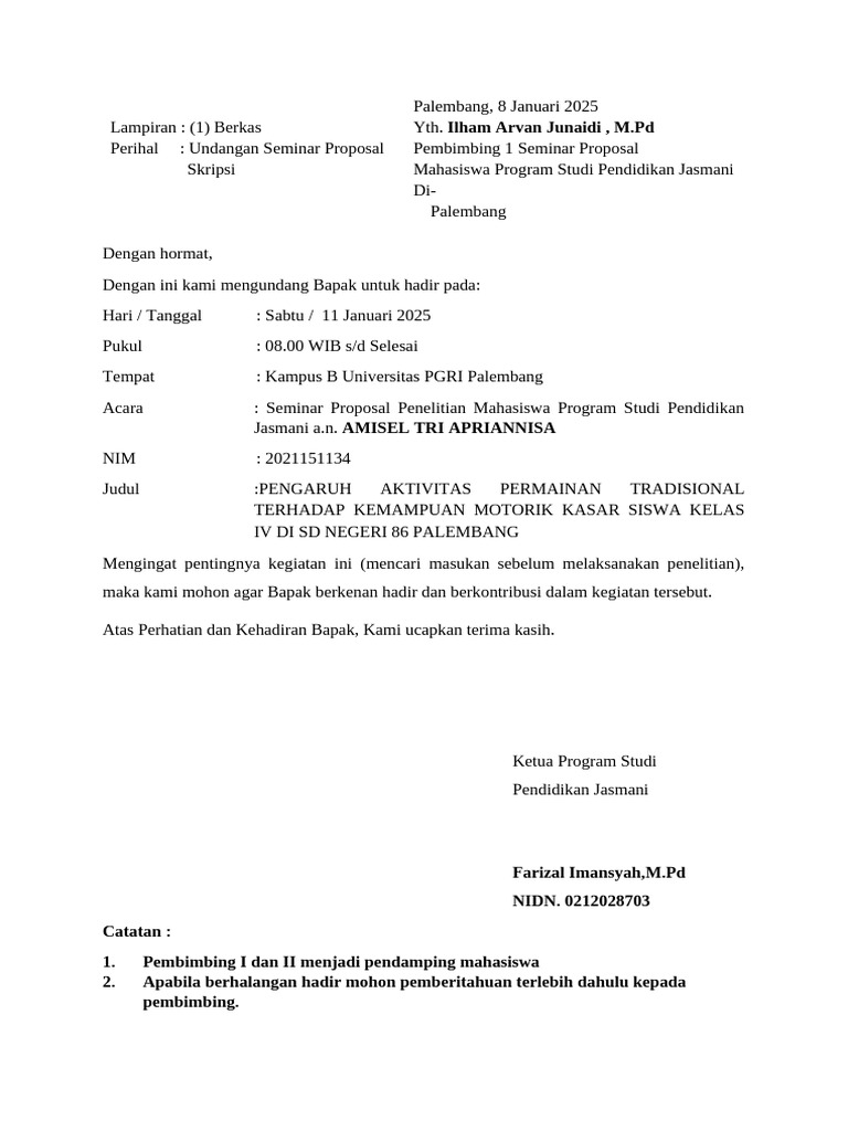 Undangan Sempro Amiselta Fiks | PDF