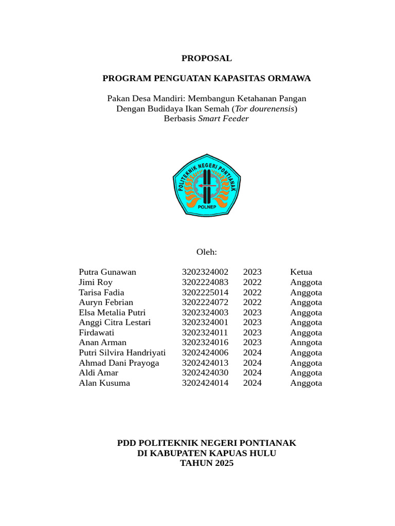 Proposal PPK Ormawa 2025 | PDF