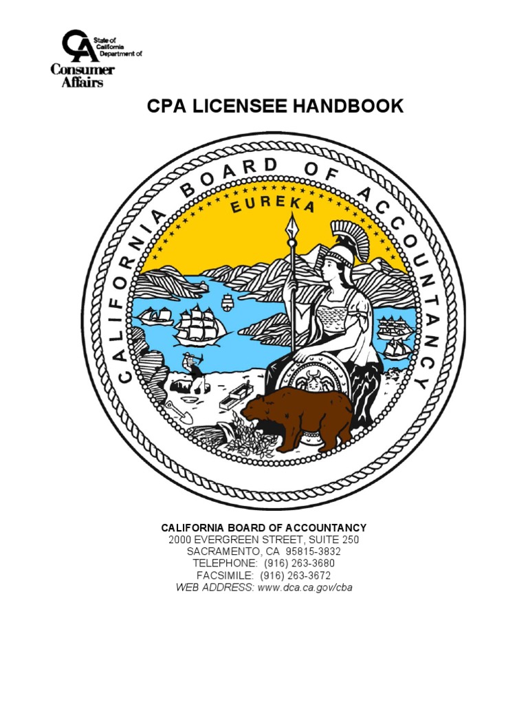 CBA Form CPA Handbook | Download Free PDF | Certified Public Accountant ...