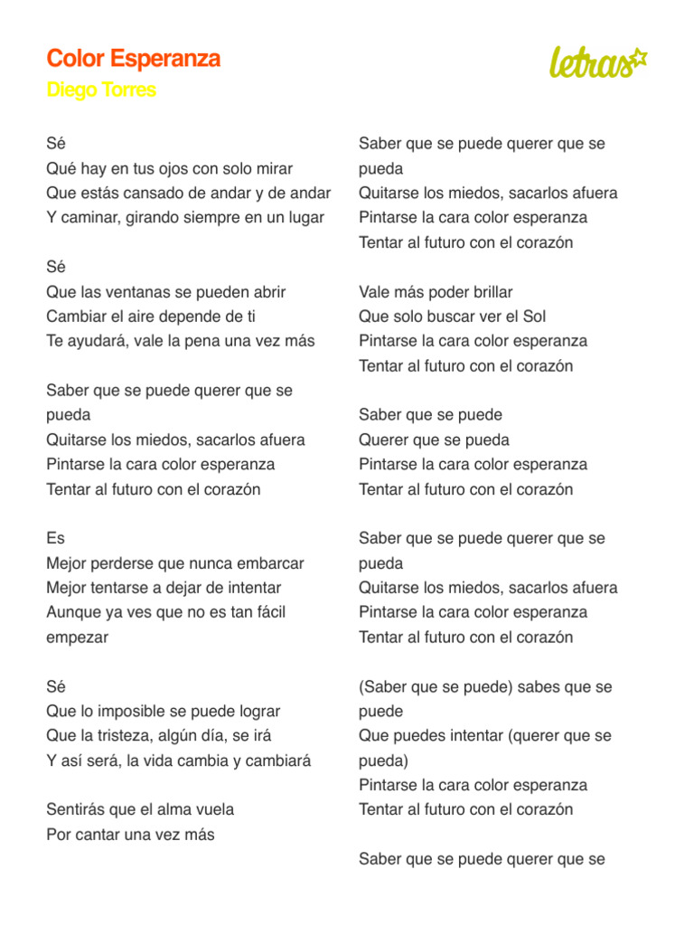 Color Esperanza: Mensaje de Superación | PDF
