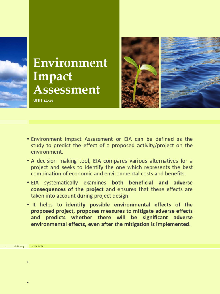 Environment Impact Assessment UNIT 14-16 | PDF | Environmental Impact ...