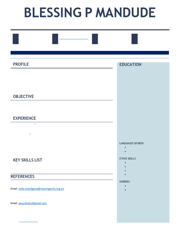 Blessing P Mandude Resume.. | PDF | Web Development | Internet Of Things