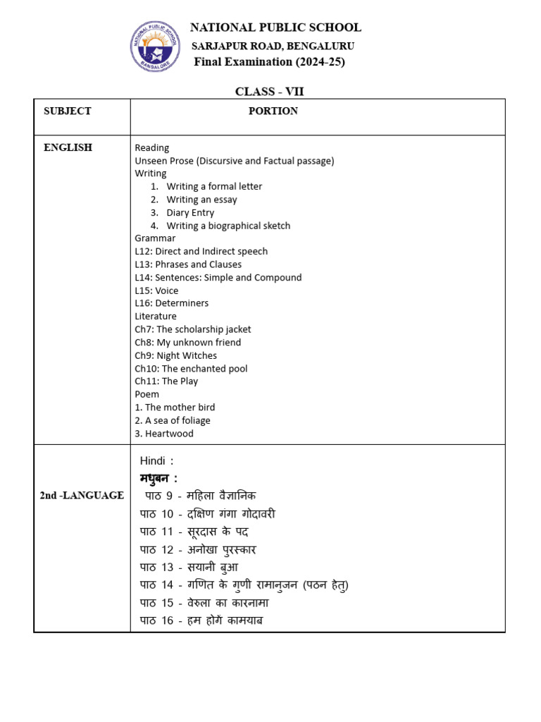 Portion Final Examination | PDF