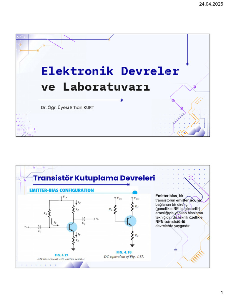7.Hafta.elektronik Devreler | PDF