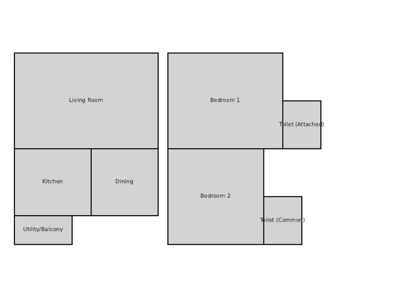 2BHK House Plan | PDF