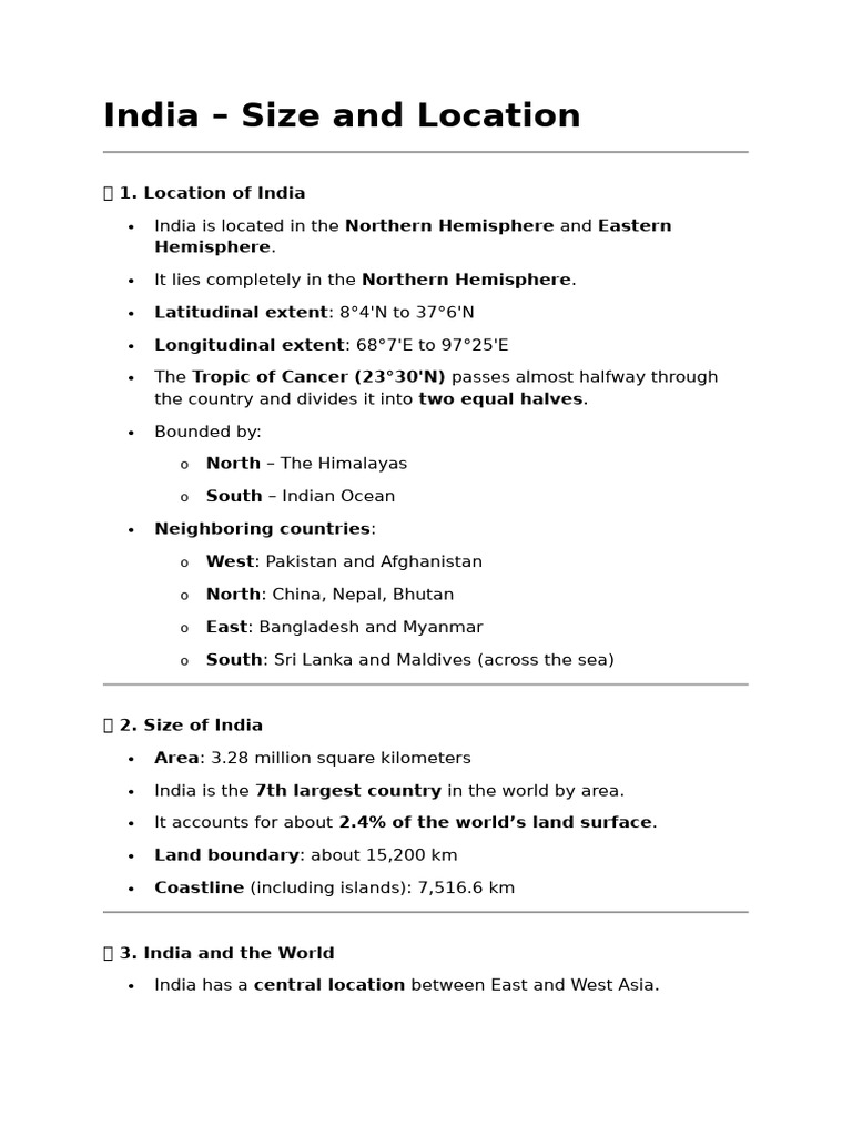 Class 9 Geography - Chapter 1 Notes | PDF | Indian Ocean | Asia