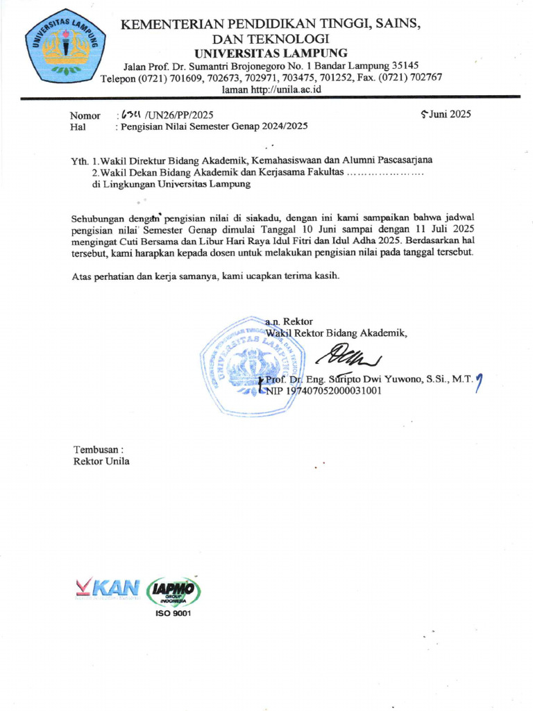 Pengisian Nilai Semester Genap 2024 2025 | PDF