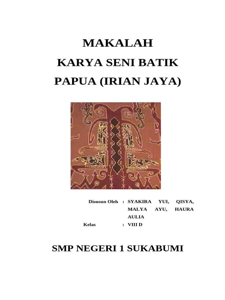 Makalah Motif Batik Papua Irian | PDF