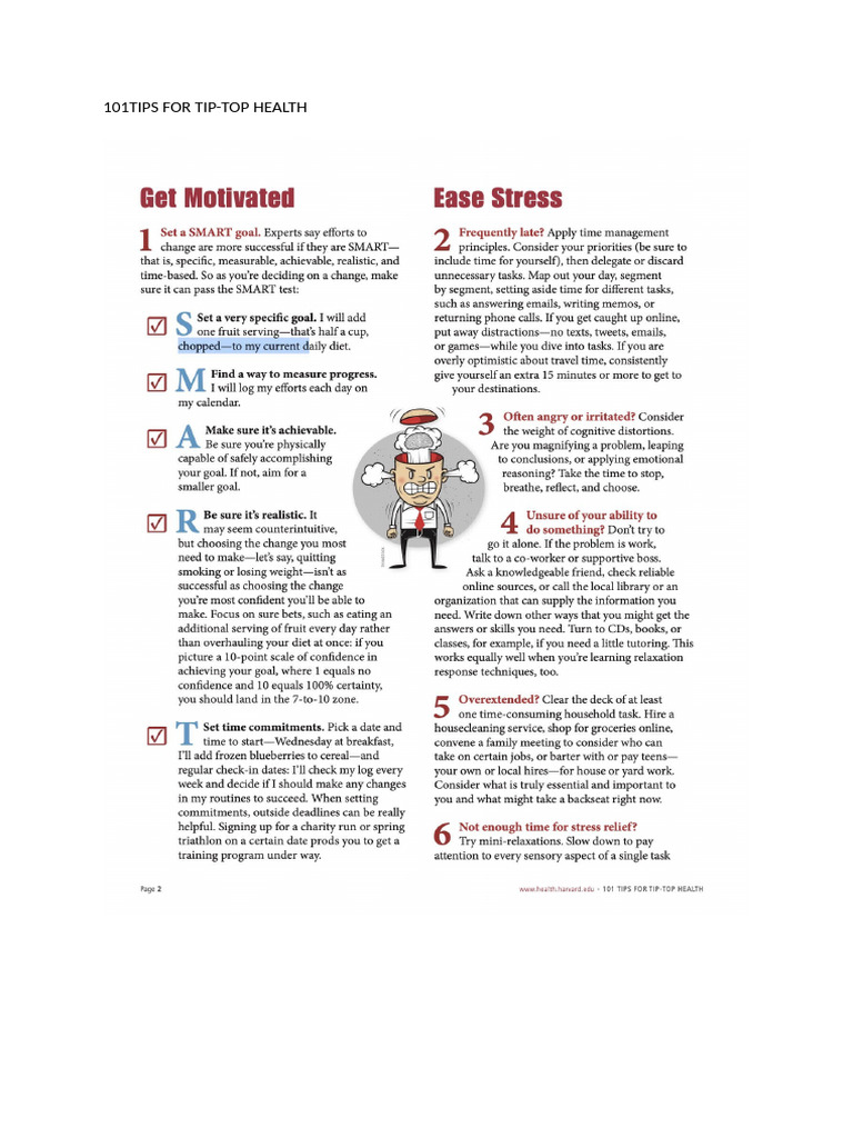 101tips For Tip-Top Health | PDF