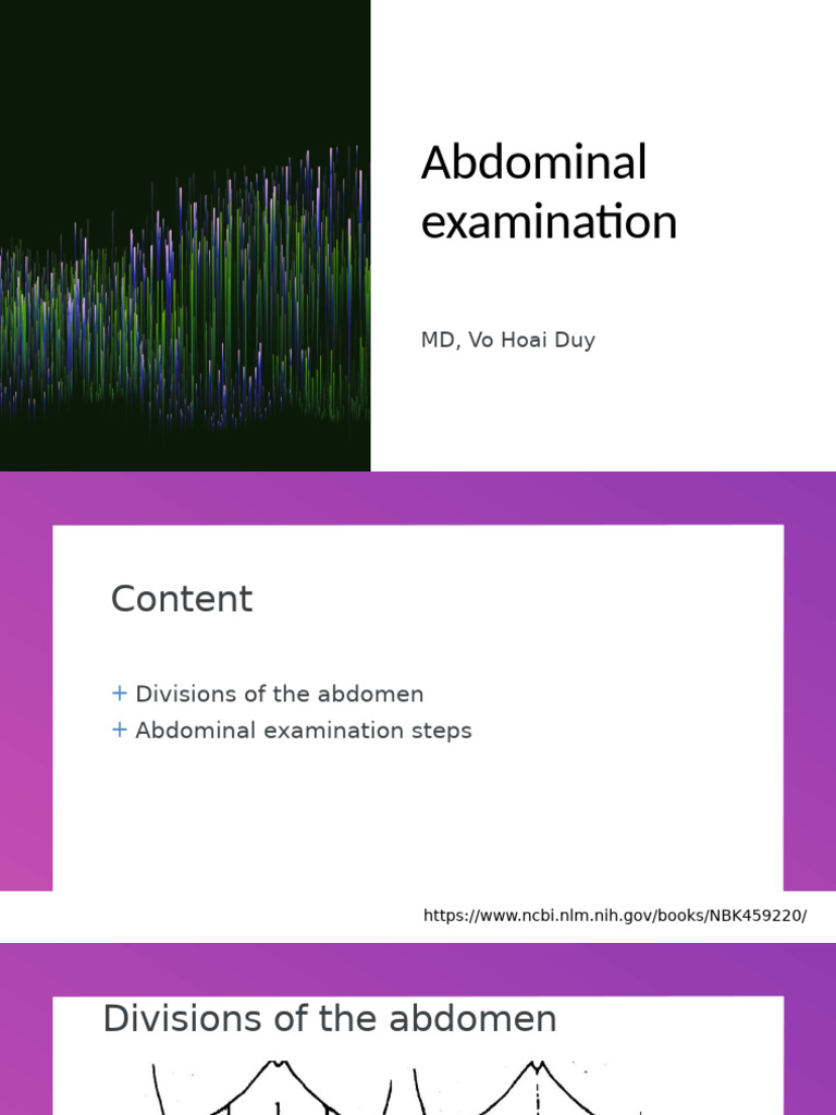 01.abominal Examination | PDF | Abdomen | Gastroenterology
