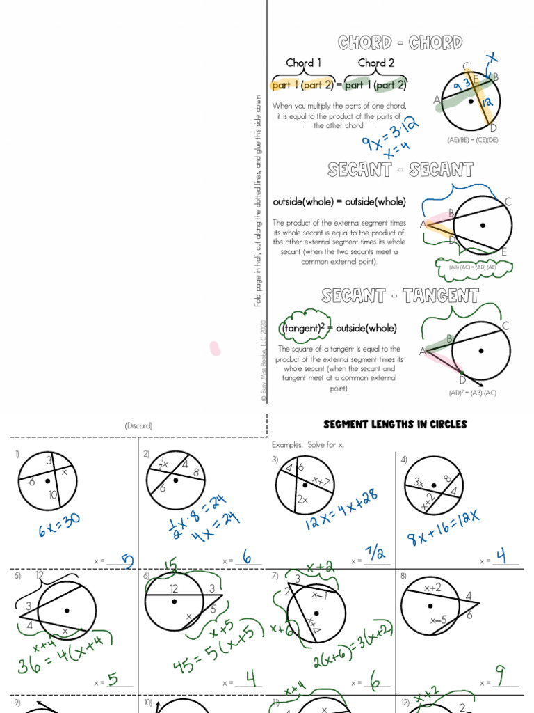 Kami Export - Alyson Degnan - Segment Lengths in Circles - Printable ...