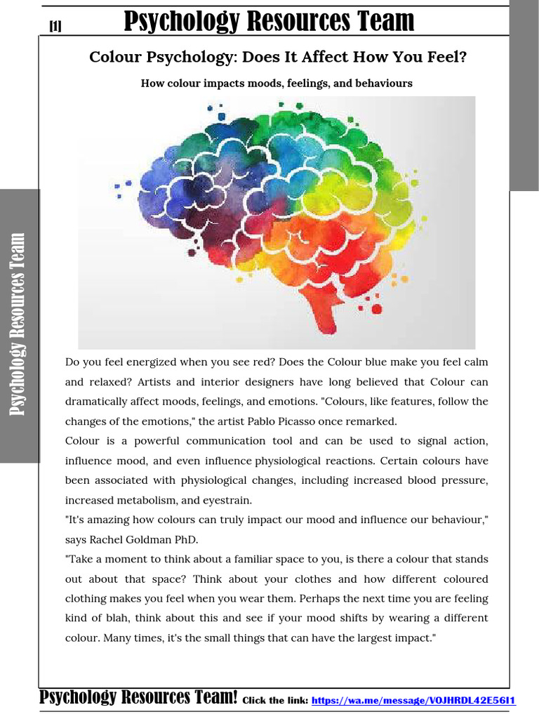 Color Psychology and Emotional Impact | PDF | Feeling | Color